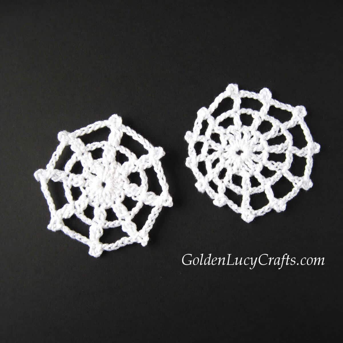 Spider Web Applique Crochet Pattern - GoldenLucyCrafts