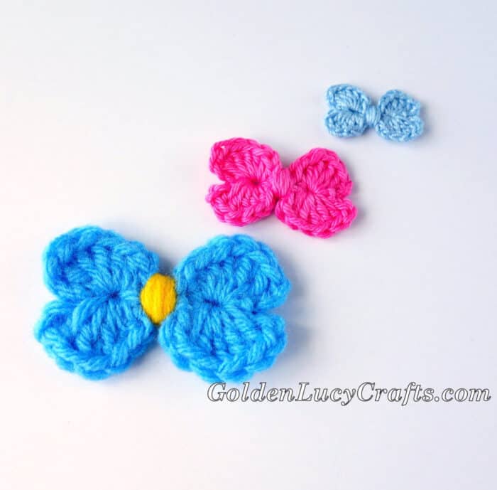 Mini Bow, Heart Bow, Free Crochet Pattern - GoldenLucyCrafts
