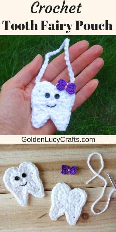 Crochet Tooth Fairy Pouch, Free Crochet Pattern – GoldenLucyCrafts