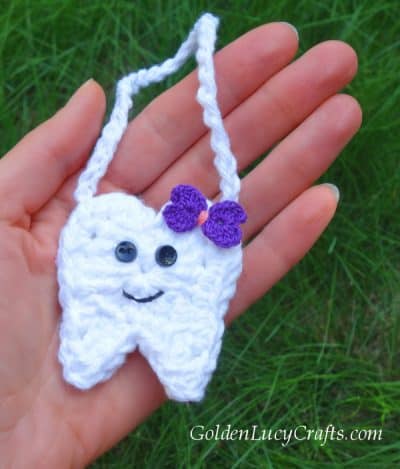 Crochet Tooth Fairy Pouch, Free Crochet Pattern – GoldenLucyCrafts