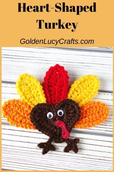 Crochet Turkey Applique, Free Crochet Pattern – GoldenLucyCrafts