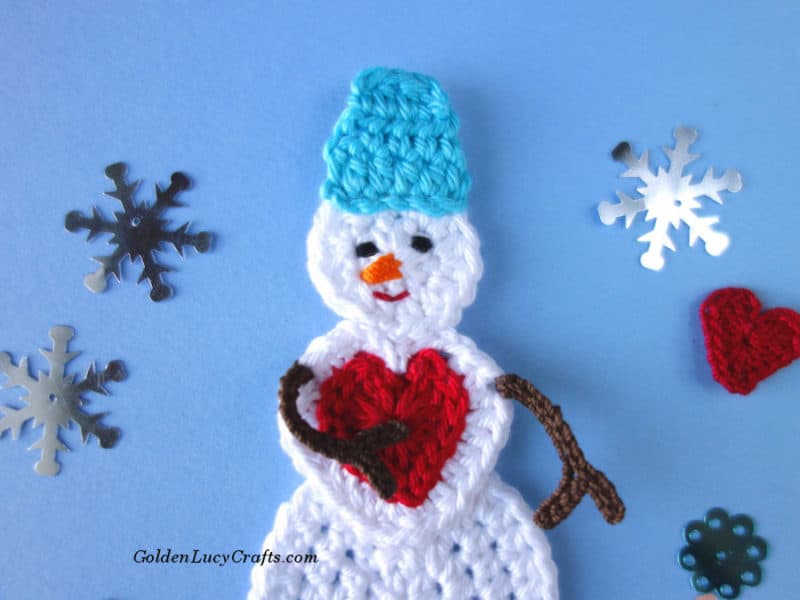 Heart Santa Ornament, Free Crochet Pattern - GoldenLucyCrafts