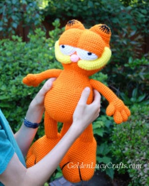 Crochet Garfield, Design by Erin’s Toy Store - GoldenLucyCrafts