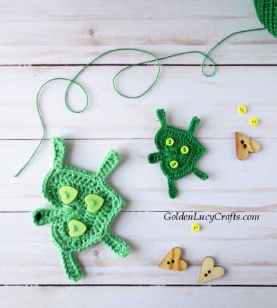 Crochet Turtle Applique, Free Crochet Pattern - GoldenLucyCrafts