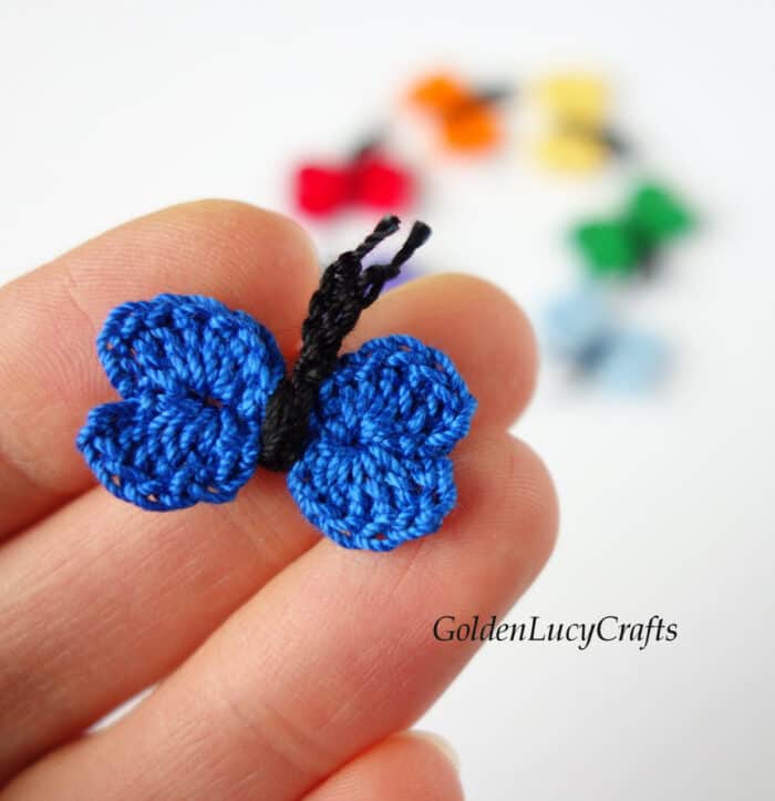 Tiny Butterfly Applique, Free Crochet Pattern – GoldenLucyCrafts