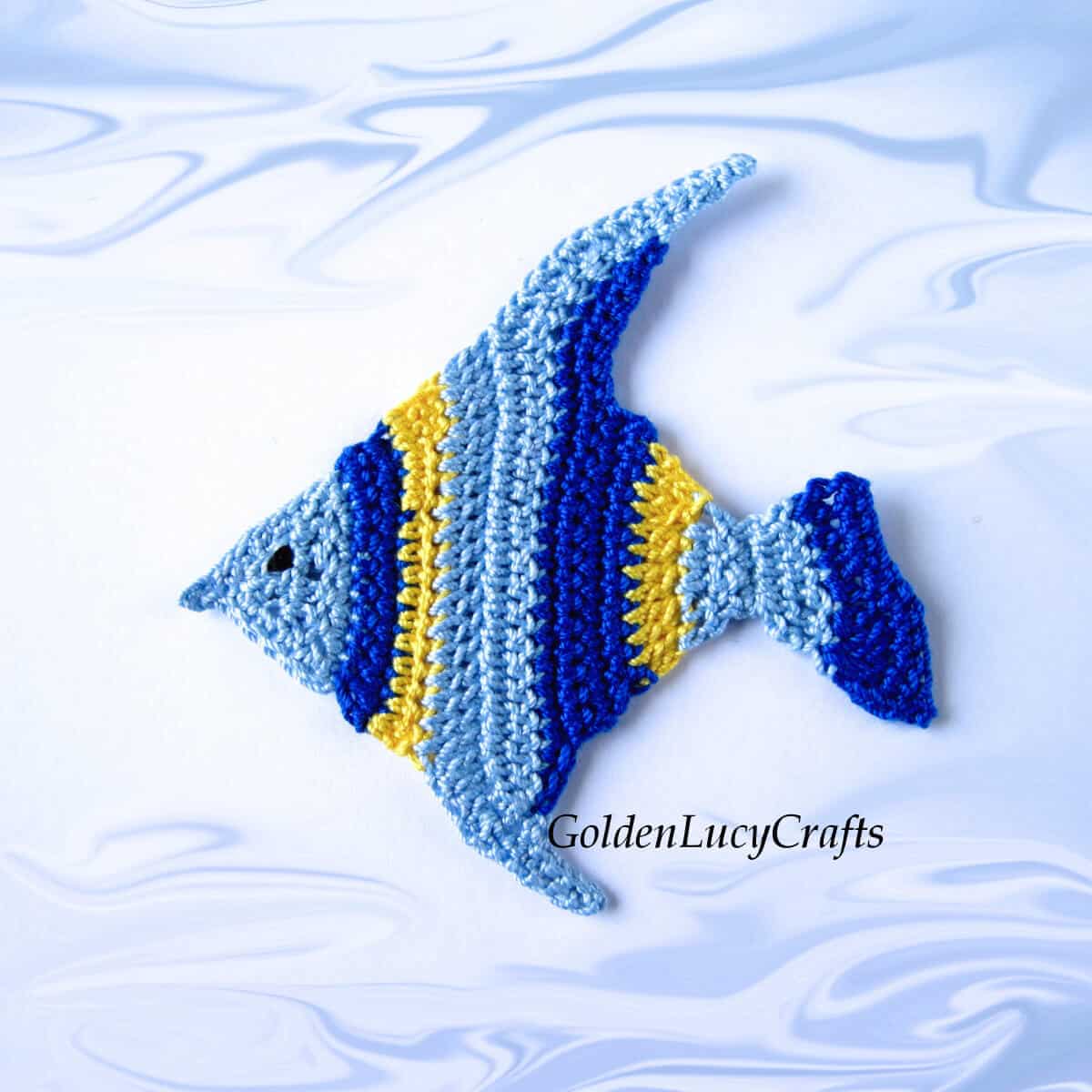 Tropical Fish Crochet Applique - GoldenLucyCrafts