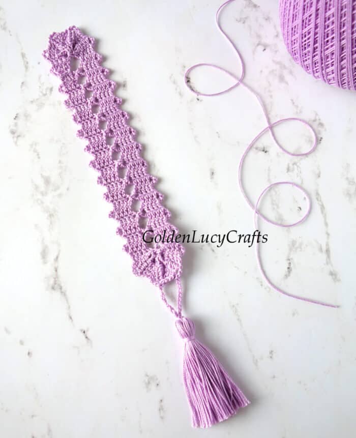Bruges Lace Bookmark, Free Crochet Pattern - GoldenLucyCrafts