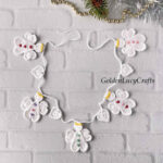 Crochet Angel Garland, Christmas - GoldenLucyCrafts