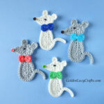 Mouse Applique, Free Crochet Pattern - GoldenLucyCrafts