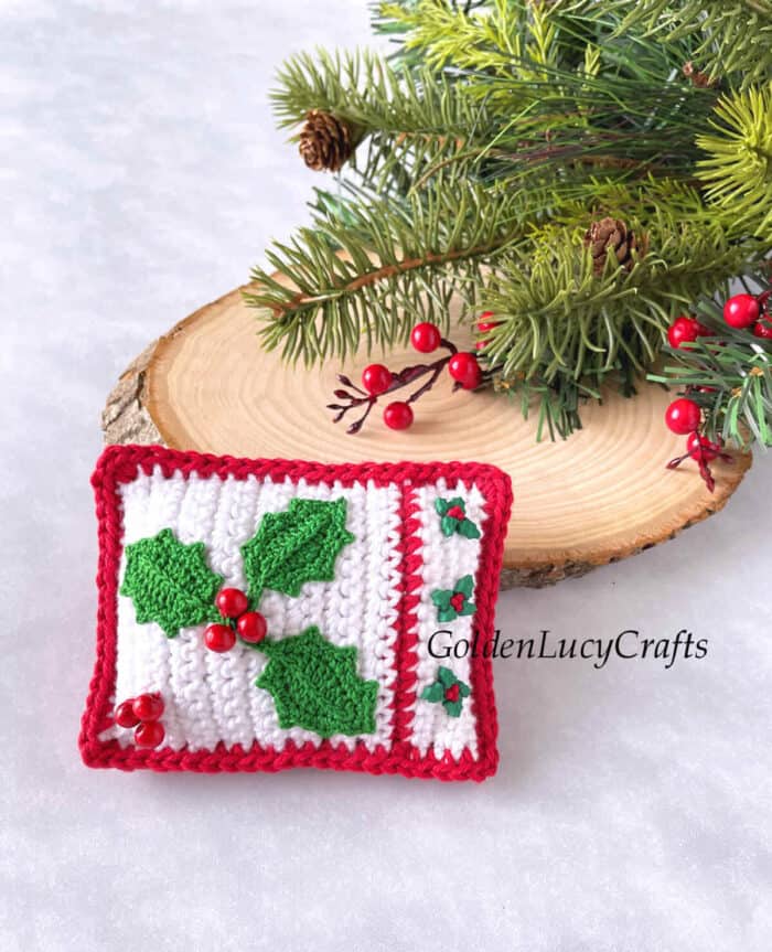 Mini Pillow, Free Crochet Pattern - GoldenLucyCrafts