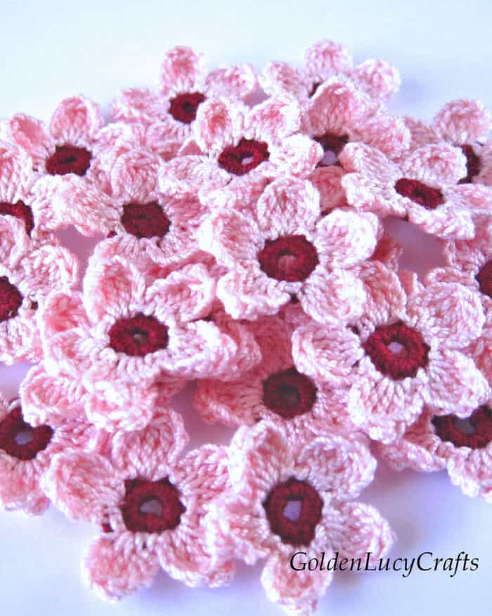 Cherry Blossom Crochet Pattern - GoldenLucyCrafts