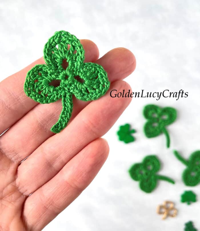 Crochet Shamrock, Free Crochet Pattern - GoldenLucyCrafts