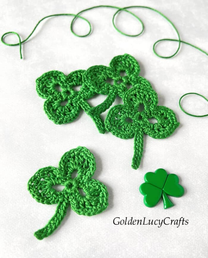 Crochet Shamrock, Free Crochet Pattern - GoldenLucyCrafts