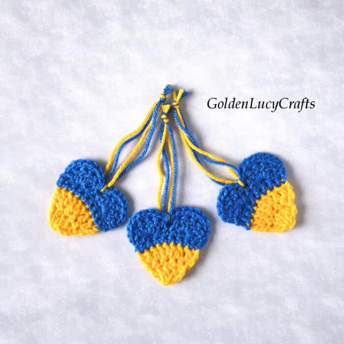 Crochet Ukrainian Heart - GoldenLucyCrafts