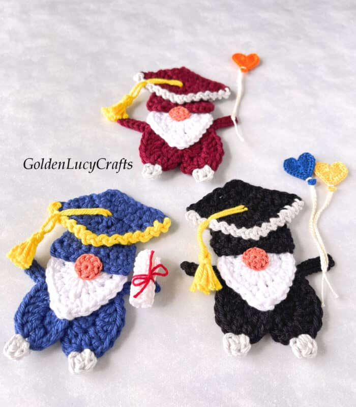 Crochet Graduation Gnome - GoldenLucyCrafts