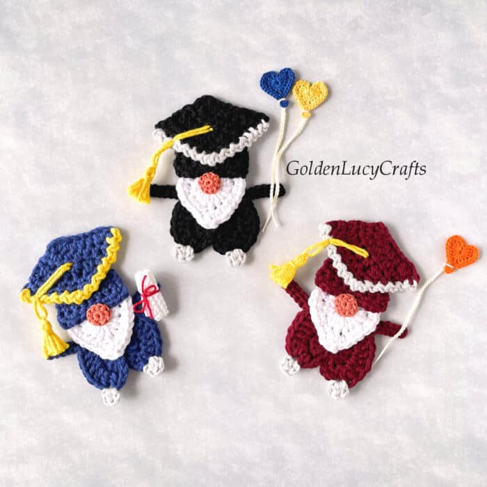 Crochet Graduation Gnome - GoldenLucyCrafts