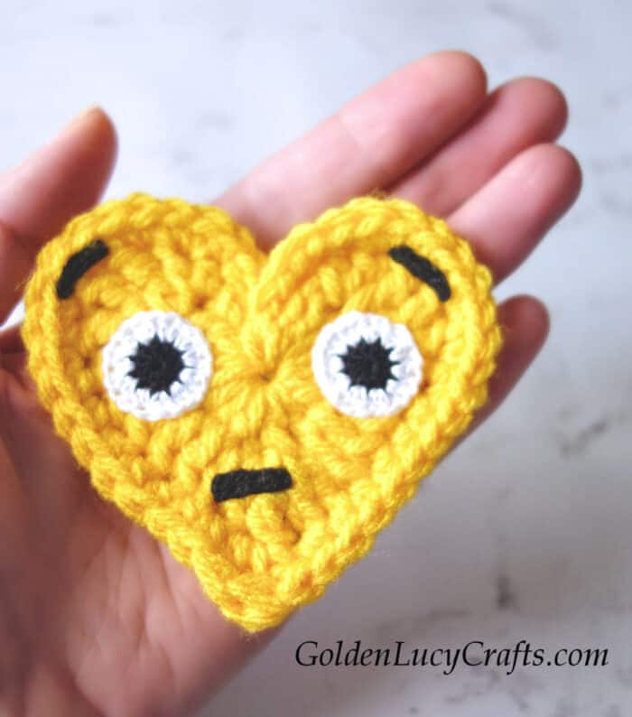 Crochet Surprised Face, Free Crochet Pattern – GoldenLucyCrafts