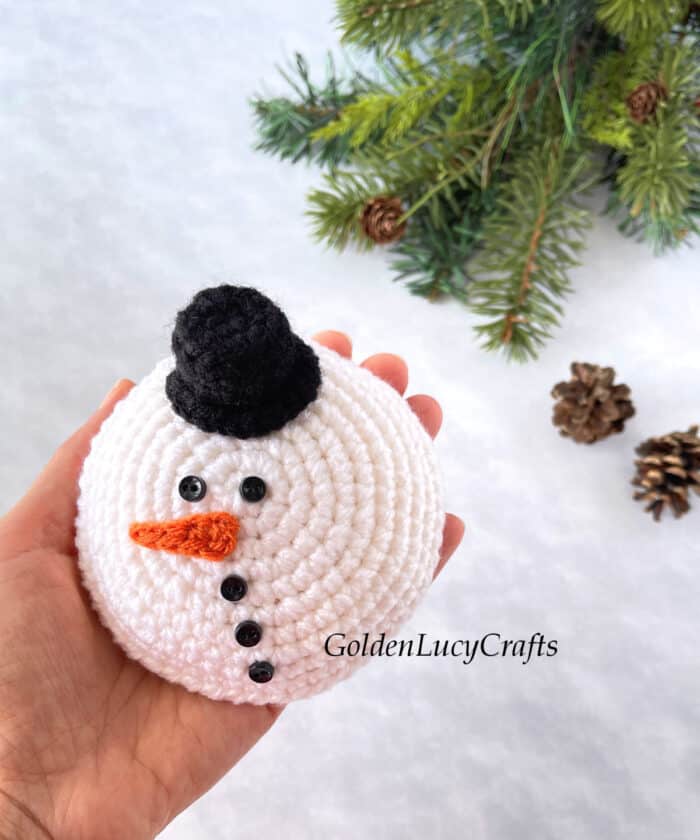 Melted Snowman, Free Crochet Pattern - GoldenLucyCrafts