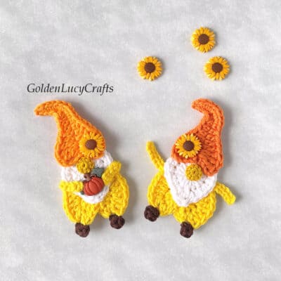 Crochet Fall Gnome - GoldenLucyCrafts