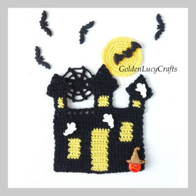 Haunted House Applique, Free Crochet Pattern - GoldenLucyCrafts