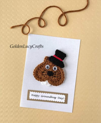 Groundhog Applique, Free Crochet Pattern - GoldenLucyCrafts