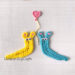 Crochet Slug Applique, Slugs and Kisses - GoldenLucyCrafts