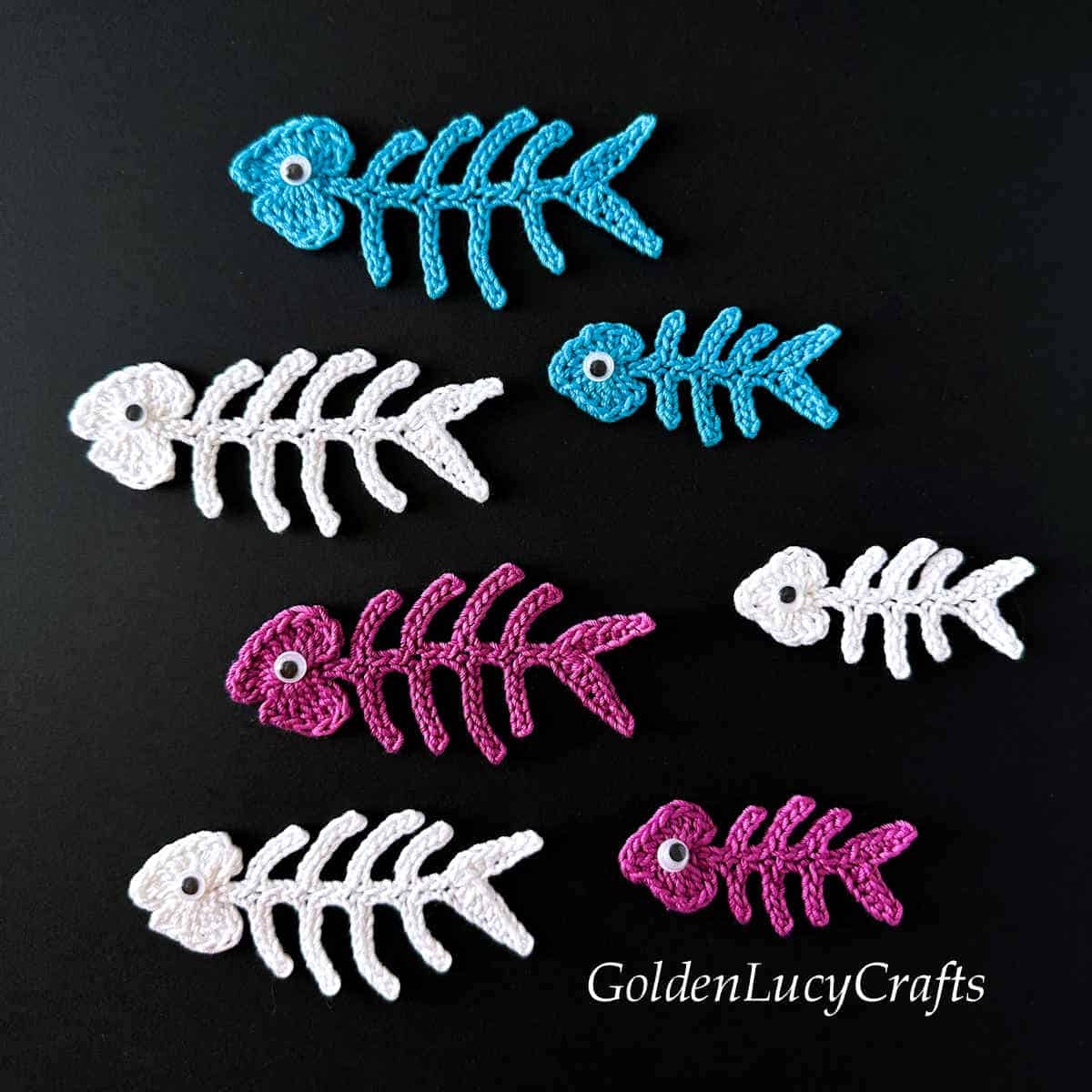 Amigurumi Fishbone Crochet Fish Toy