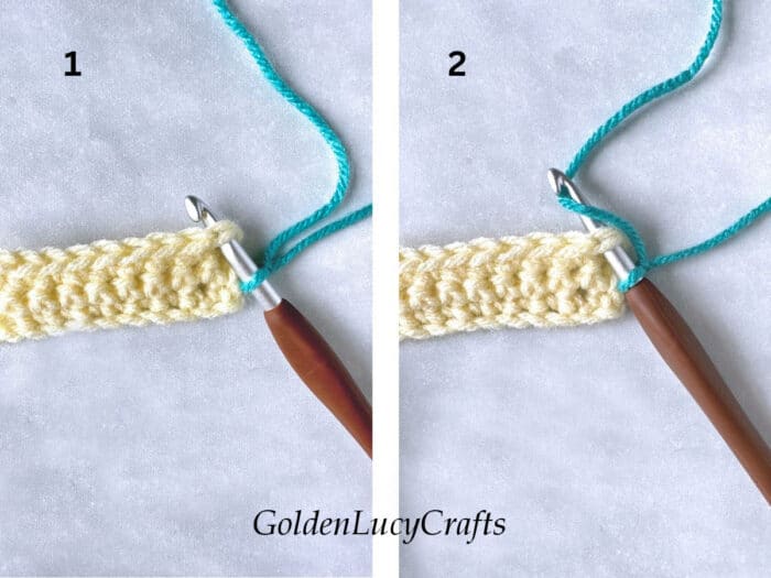 How to Crochet Standing Stitches SC, HDC, DC - GoldenLucyCrafts