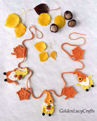 Crochet Fall Gnome Garland - GoldenLucyCrafts