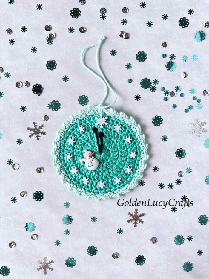 New Year Ornament, Free Crochet Pattern - GoldenLucyCrafts
