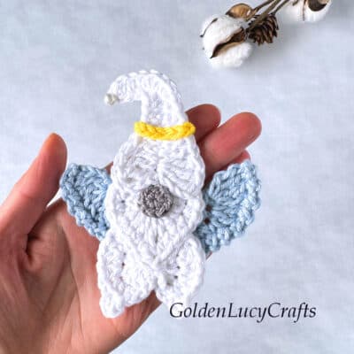 Crochet Angel Gnome - GoldenLucyCrafts