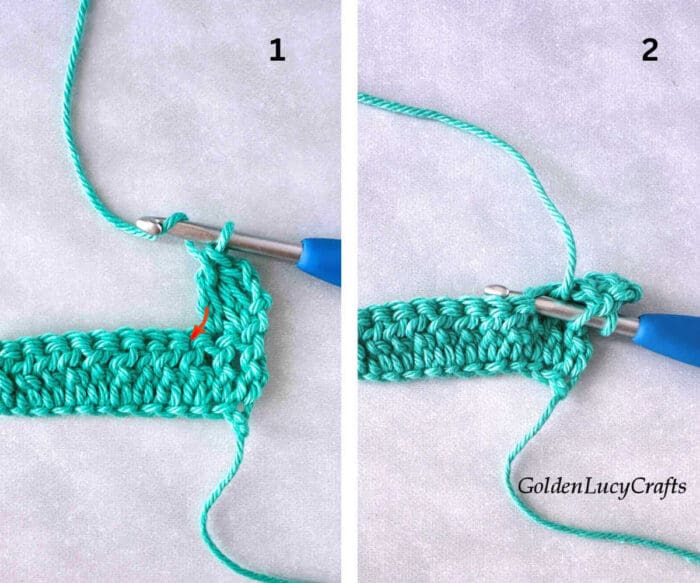 How to Crochet Extended Double Crochet Stitch - GoldenLucyCrafts
