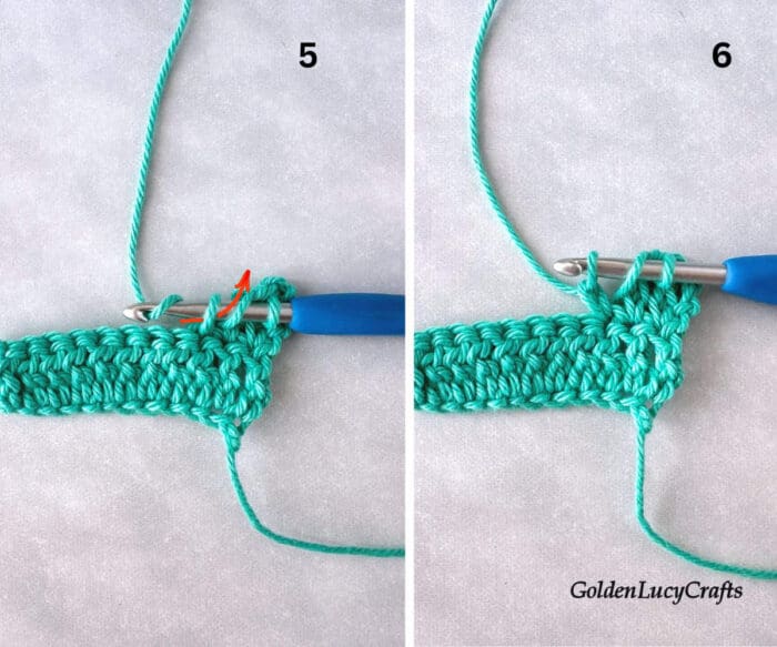 How to Crochet Extended Double Crochet Stitch - GoldenLucyCrafts