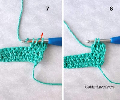 How to Crochet Extended Double Crochet Stitch - GoldenLucyCrafts