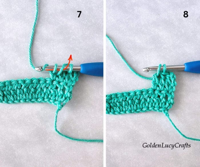 How to Crochet Extended Double Crochet Stitch - GoldenLucyCrafts