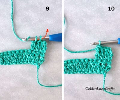 How to Crochet Extended Double Crochet Stitch - GoldenLucyCrafts