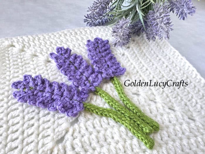 Lavender Square Crochet Pattern - GoldenLucyCrafts