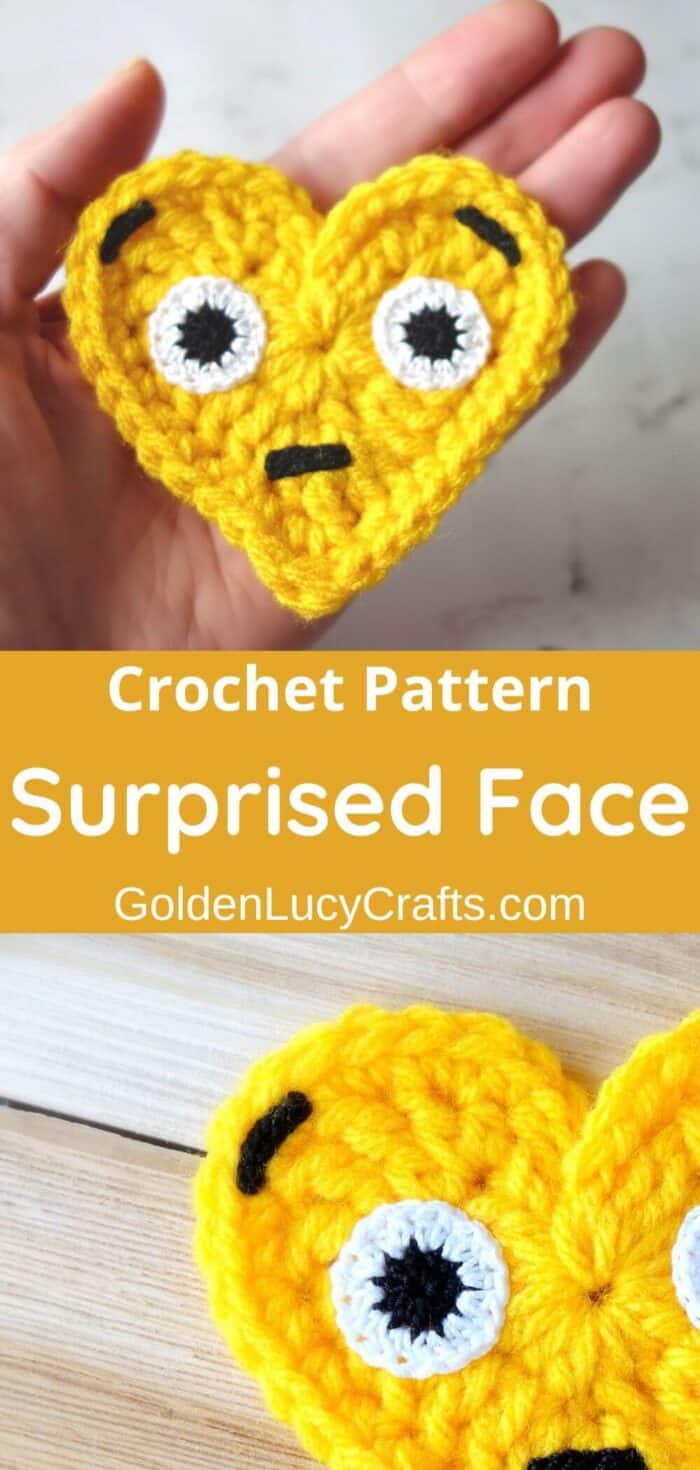 Crochet Surprised Face, Free Crochet Pattern – GoldenLucyCrafts