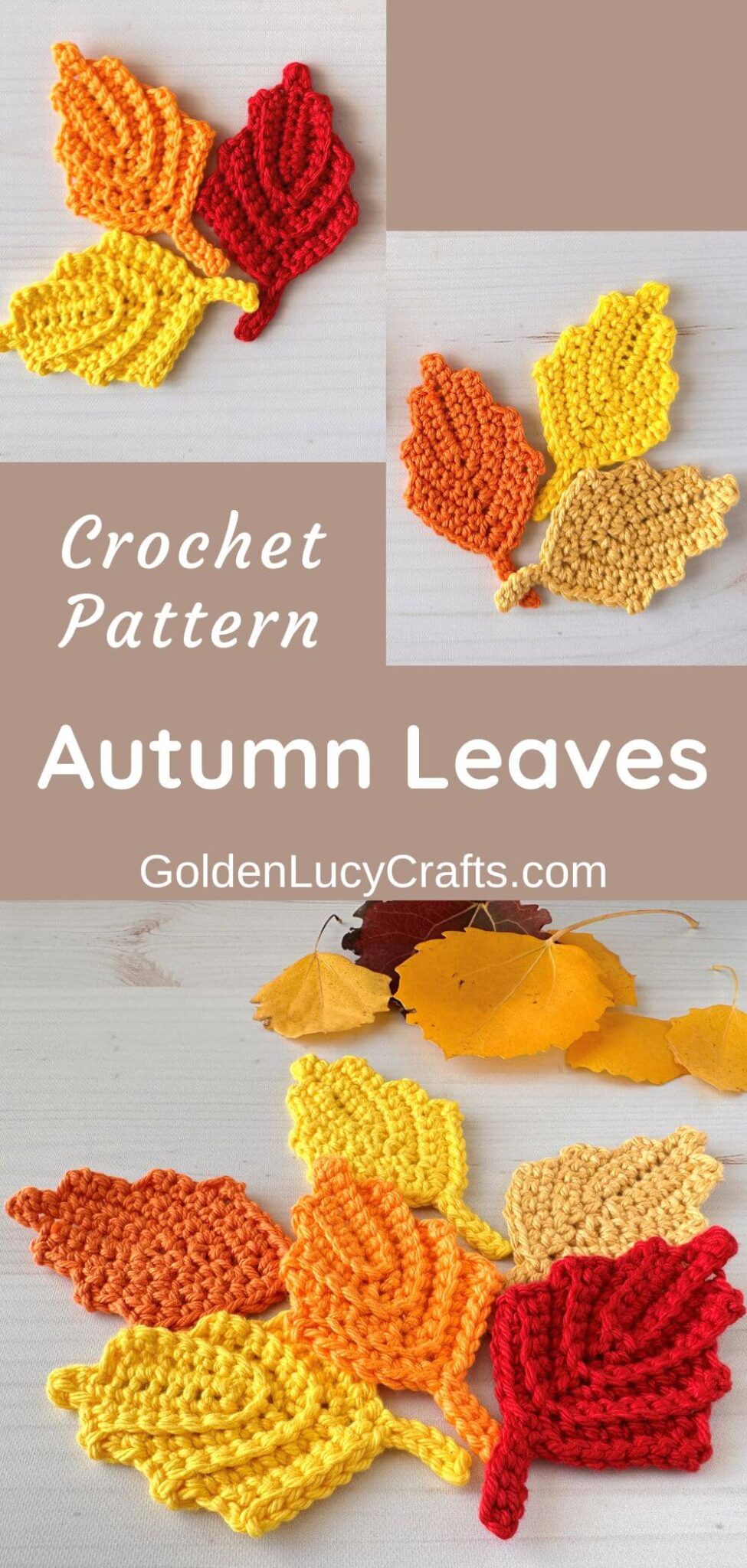 Autumn Leaves Crochet Pattern - GoldenLucyCrafts