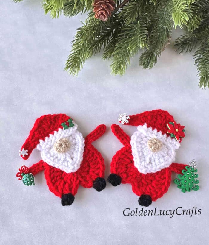 Crochet Santa Gnome - GoldenLucyCrafts