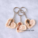 Heart Keychain, Free Crochet Pattern - GoldenLucyCrafts