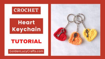 Heart Keychain, Free Crochet Pattern - GoldenLucyCrafts