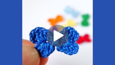 Mini Bow, Heart Bow, Free Crochet Pattern - GoldenLucyCrafts