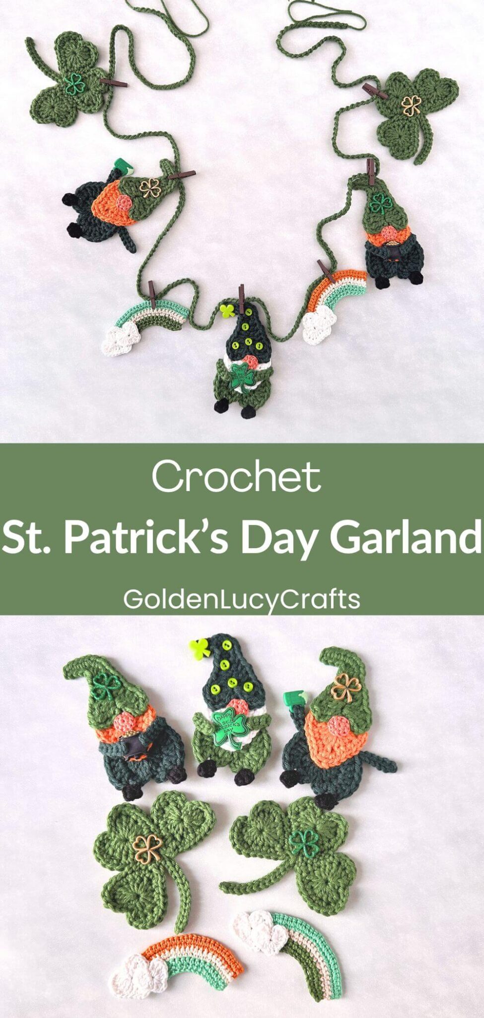 Crochet Garland for St. Patrick’s Day - GoldenLucyCrafts