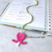 Crochet Bleeding Heart Flower Bookmark - GoldenLucyCrafts
