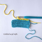 How to Crochet Twisted Single Crochet Stitch - GoldenLucyCrafts